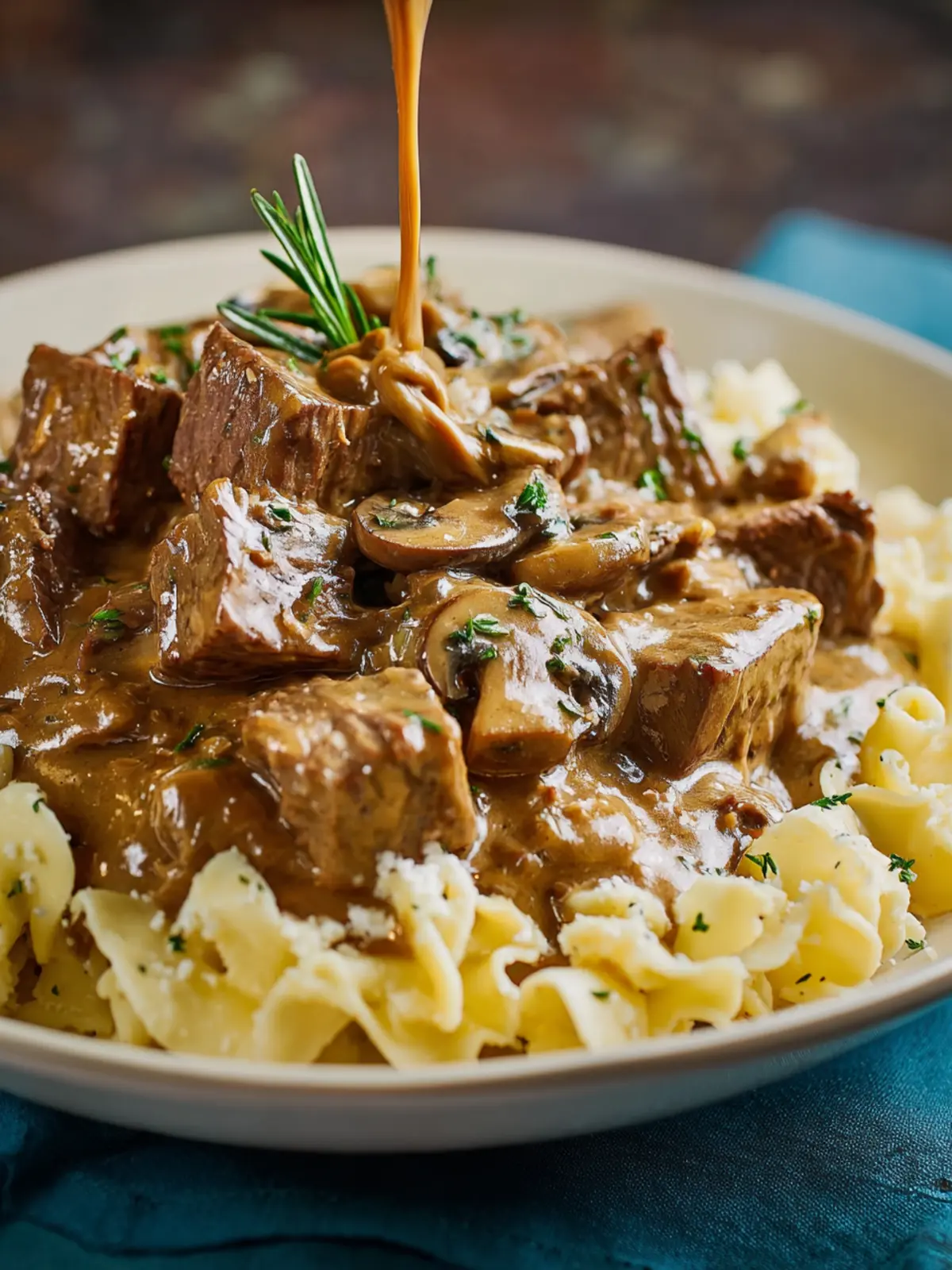 Leftover Prime Rib Beef Stroganoff